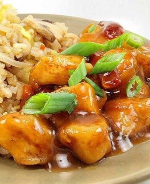 Orange Chicken with Fried Rice Recipe - Flavorite