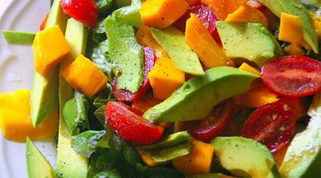 Avocado Mango and Tomato Salad Recipe - Flavorite