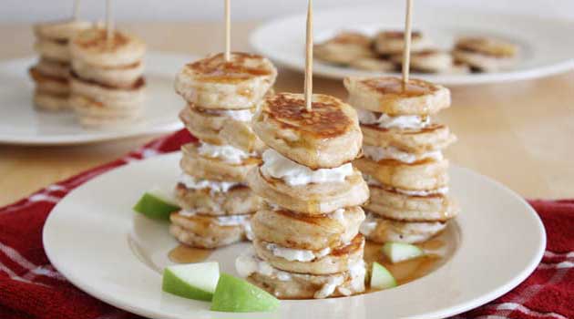 Mini Apple Pie Pancake Kabobs Recipe - Flavorite