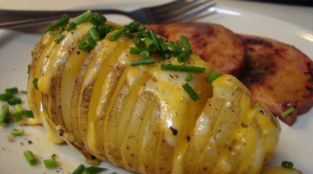 Cheesy Fan Potatoes Recipe - Flavorite