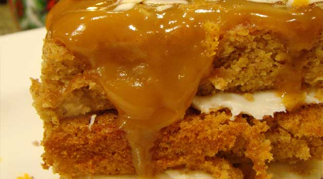 Spiced Pumpkin Cake with Citrus Cream Cheese Frosting Recipe - Flavorite