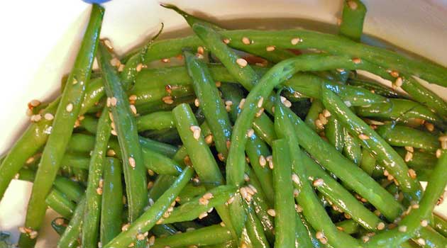 Sesame Green Beans Recipe - Flavorite