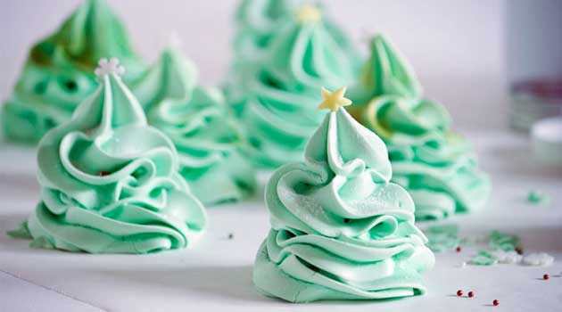 Christmas Tree Meringues Recipe - Flavorite