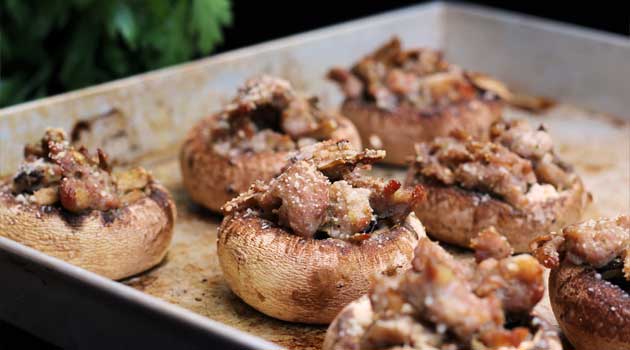 Sausage Stuffed Mushrooms Recipe - Flavorite